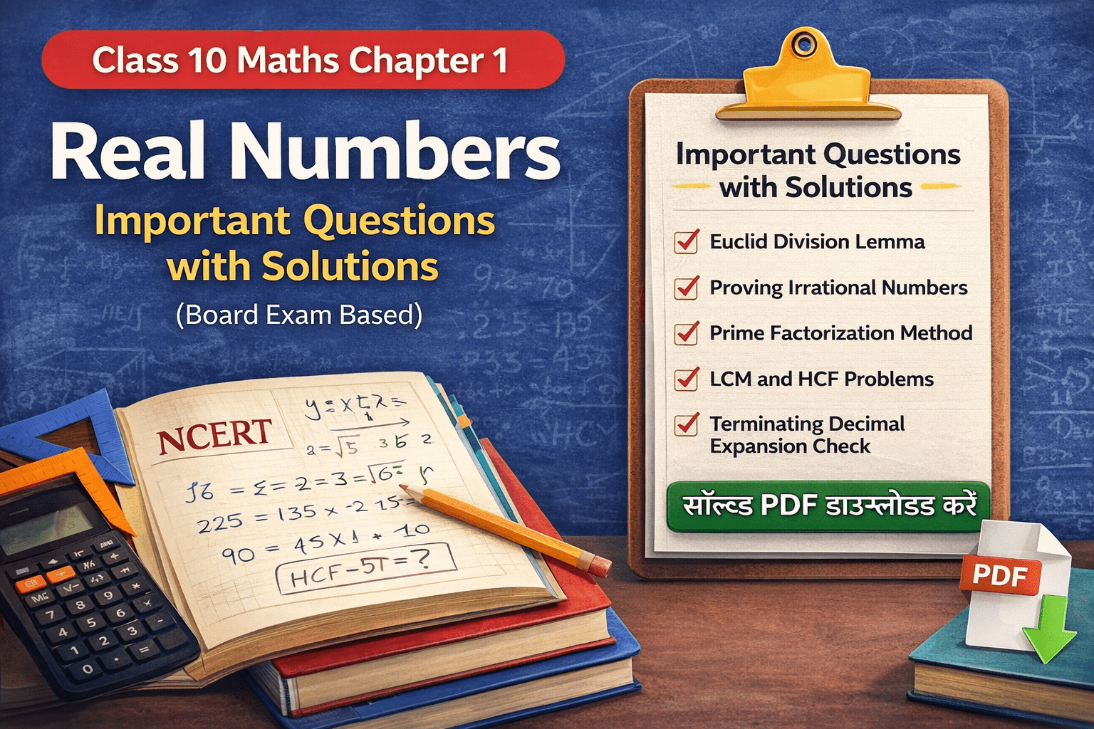 Class 10 Maths Chapter 1 Important Questions with Solutions PDF ...